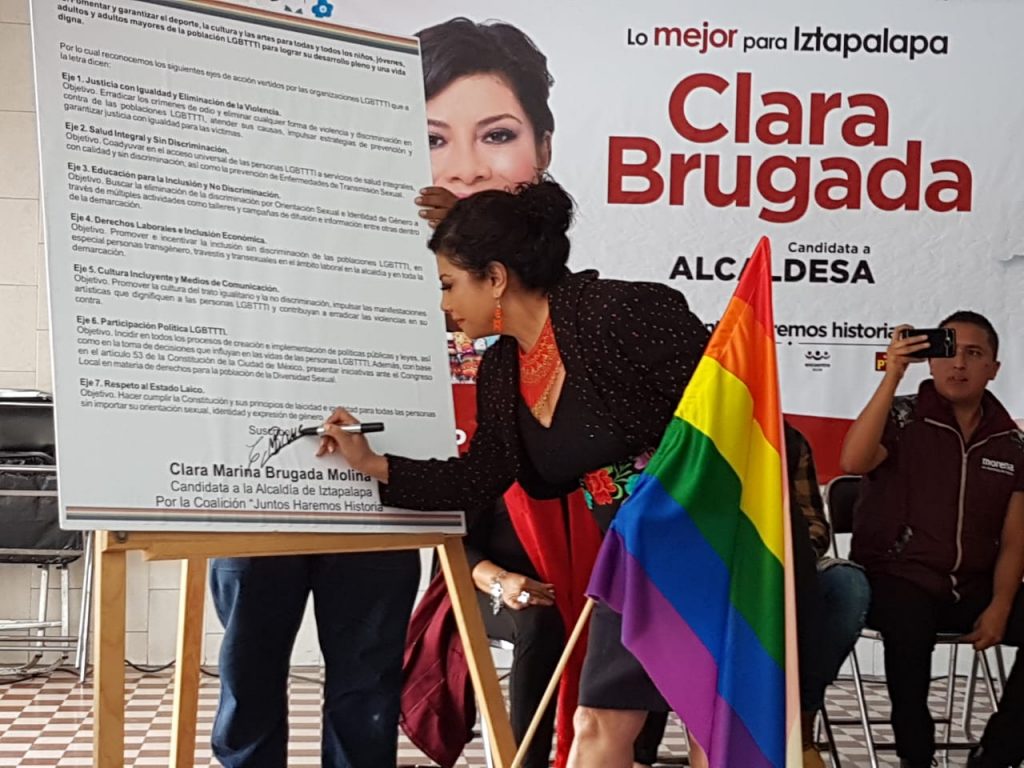 Clara Brugada Firmó Compromisos Con La Comunidad De La Diversidad